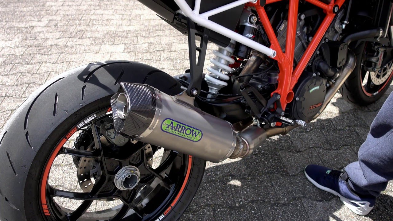 KTM 1290 Superduke R Arrow Race-Tech Titan Slip-On with Arrow Mid Pipe ...