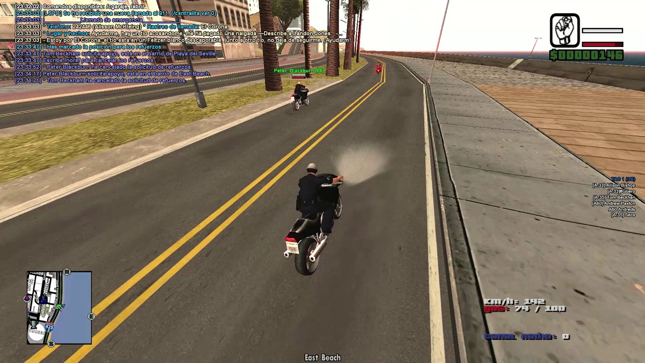 [LS-RP.es] LSPD | Persecución #02 - Cambio de Moto - YouTube