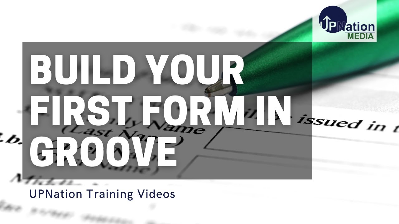 Create a form in Groove - YouTube
