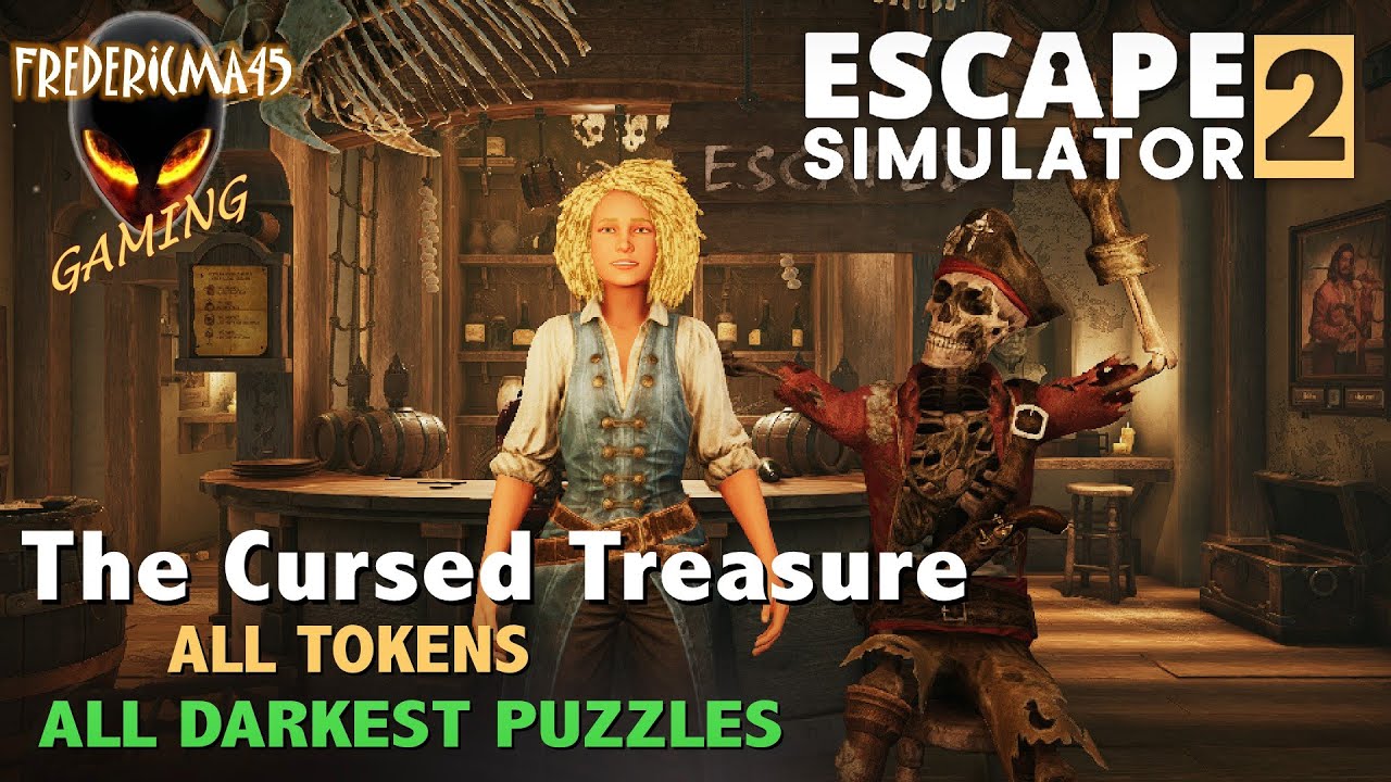 Escape Simulator 2 THE CURSED TREASURE (4 Rooms) / All Tokens Location ...