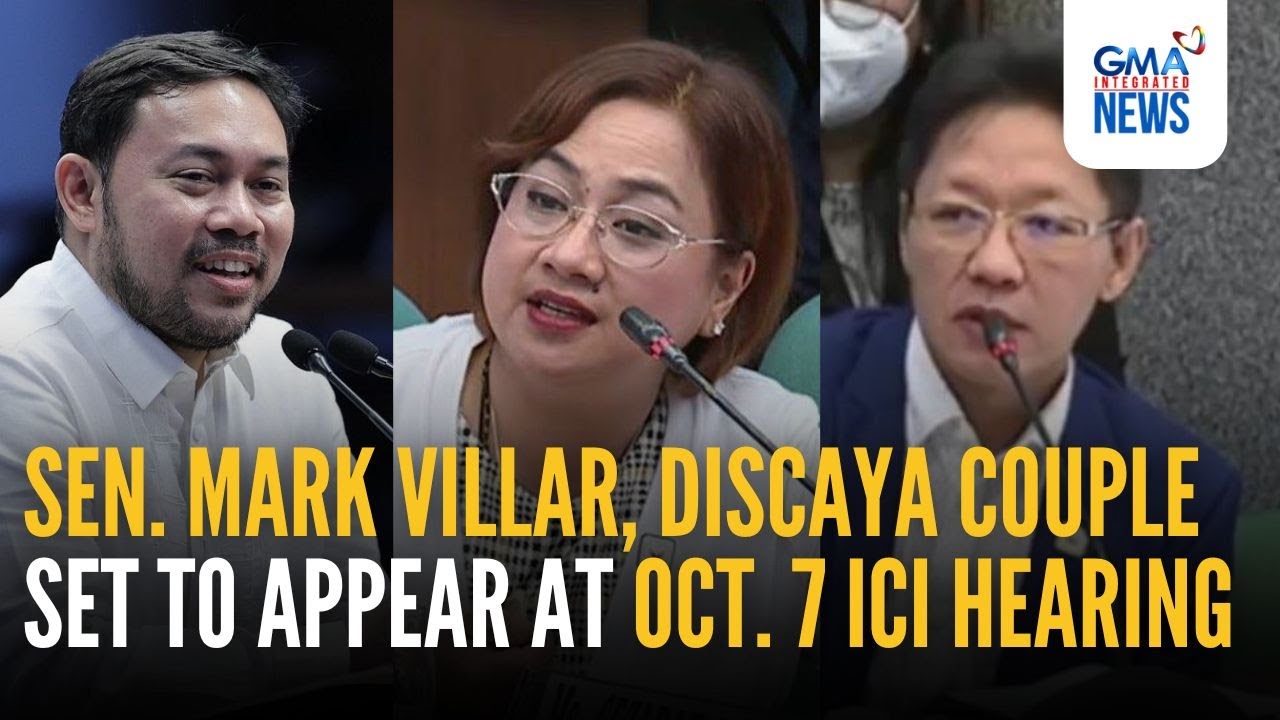 Mark Villar, Discaya couple are set to appear at the ICI hearing on Oct ...