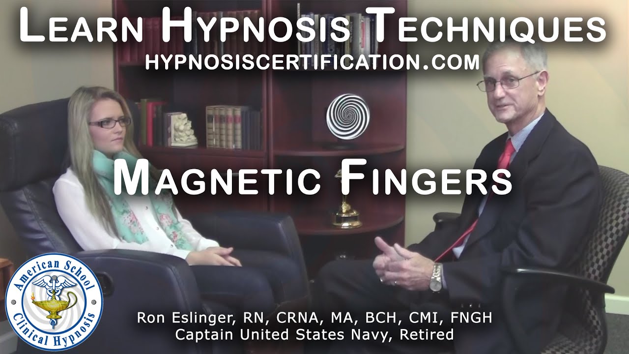 Learn Hypnosis Techniques - Magnetic Fingers by Ron Eslinger - YouTube