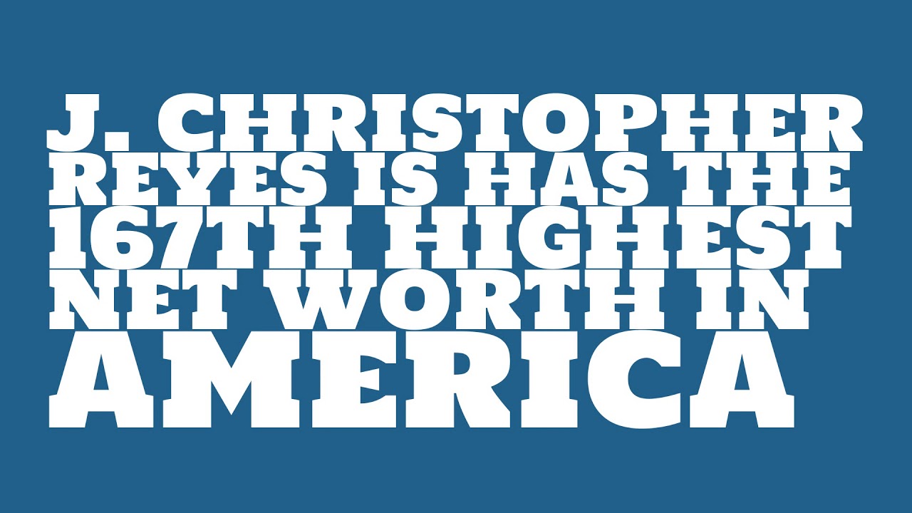 Where did J. Christopher Reyes get the money? - YouTube