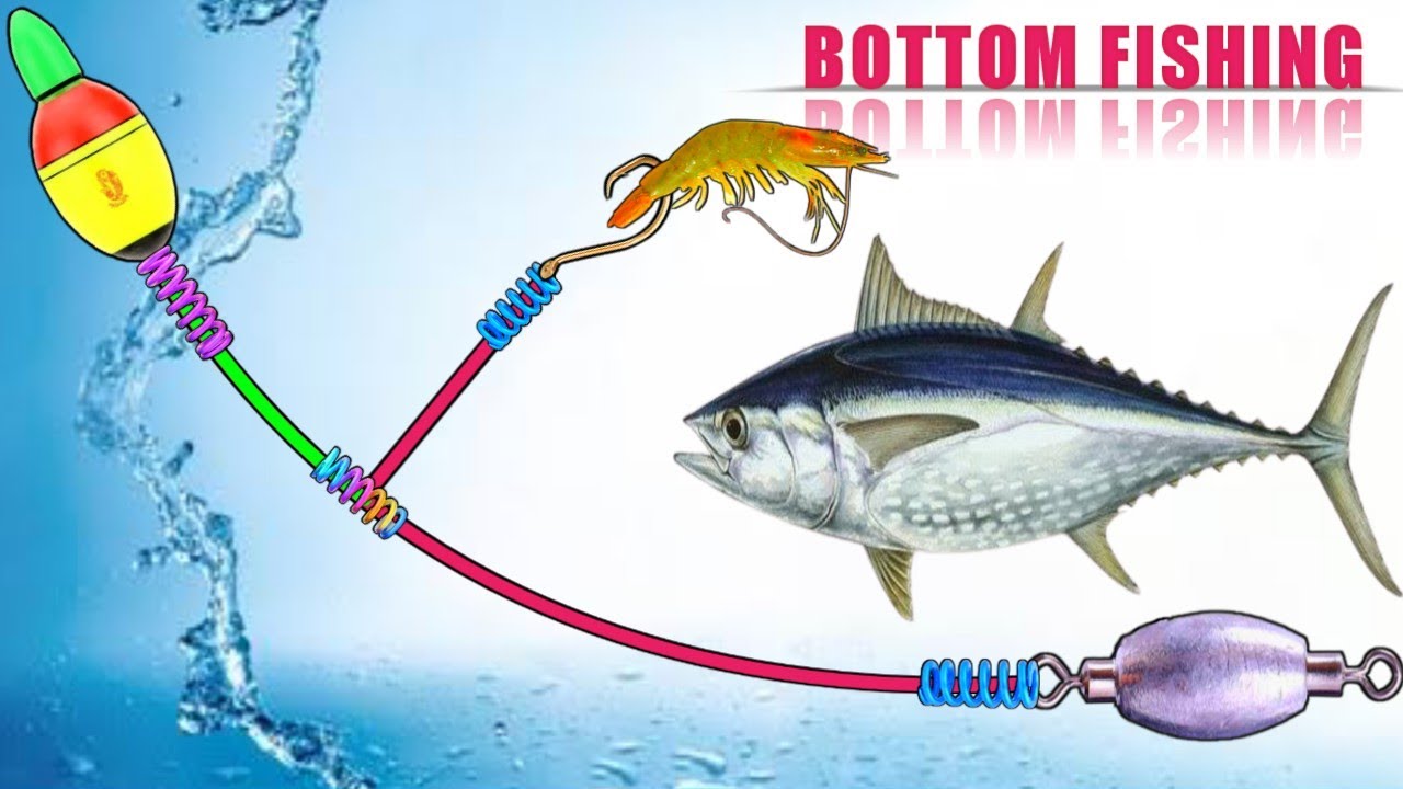 How to tie a fishing hook for Deep Sea and River fish - Bottom fishing ...