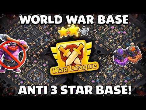 BEST TH18 WAR BASE! 🔥 Best for War & Legend 🏆 ANTI-3 STAR META With Links - Clash of Clans!