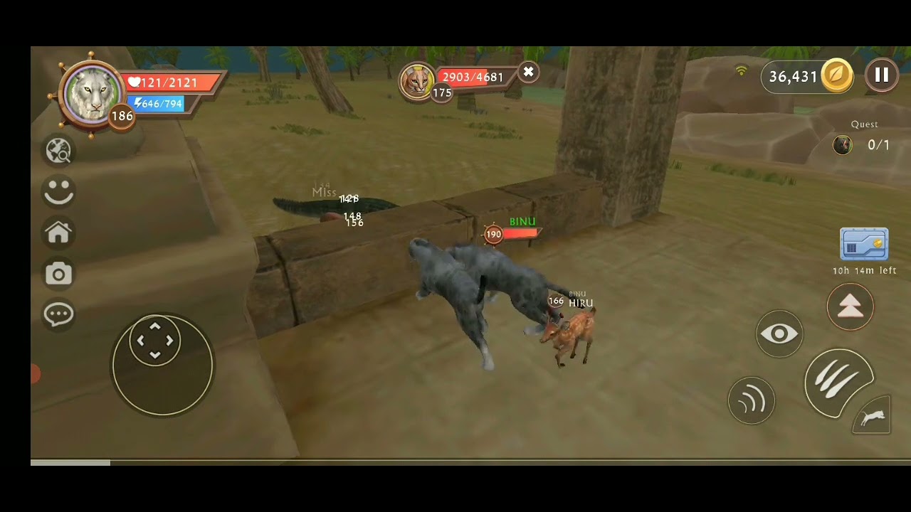 Wildcraft- video tiger 🐅 defeat animals and boss get level up fast ...