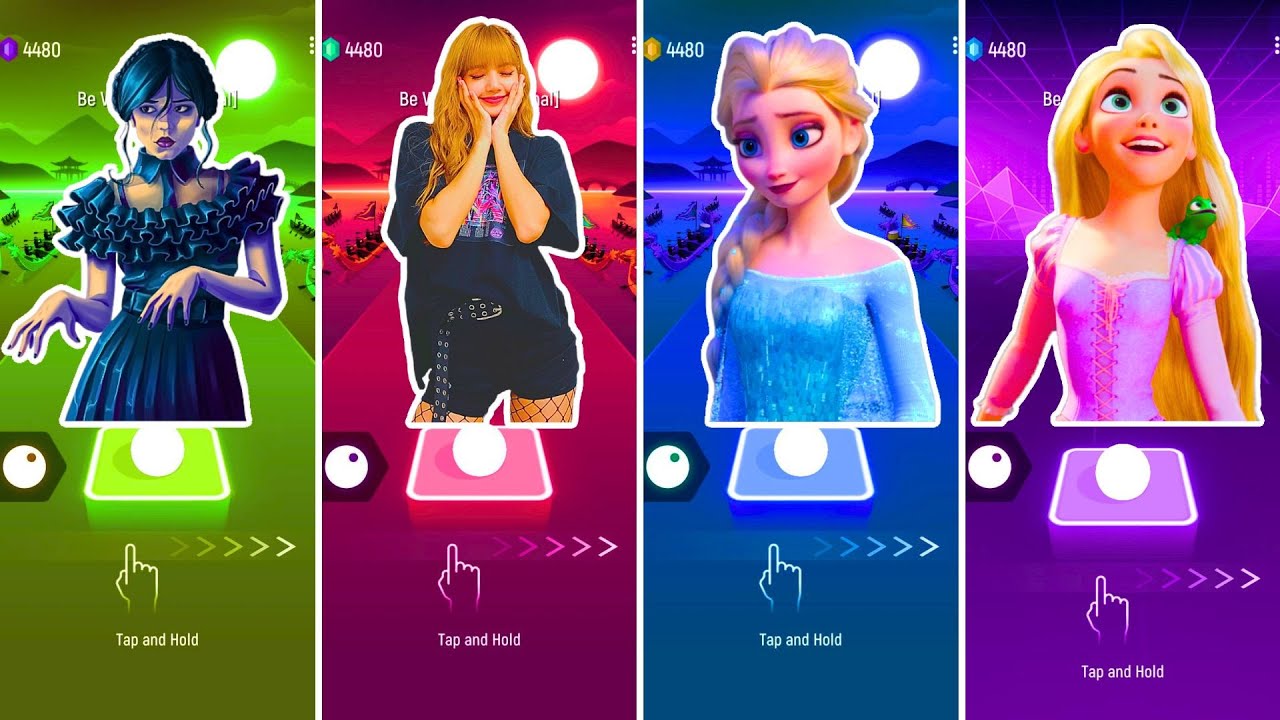 💖Wednesday Bloody Mary 🆚 Lisa 🆚 Frozen Elsa 🆚 Tangled 💖Disney ...