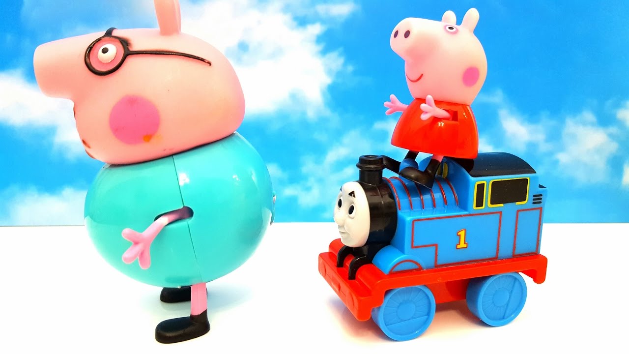 SWINKA PEPPA i przejazdzka z TOMKIEM ze az Tata Swinka zaczyna sie ...