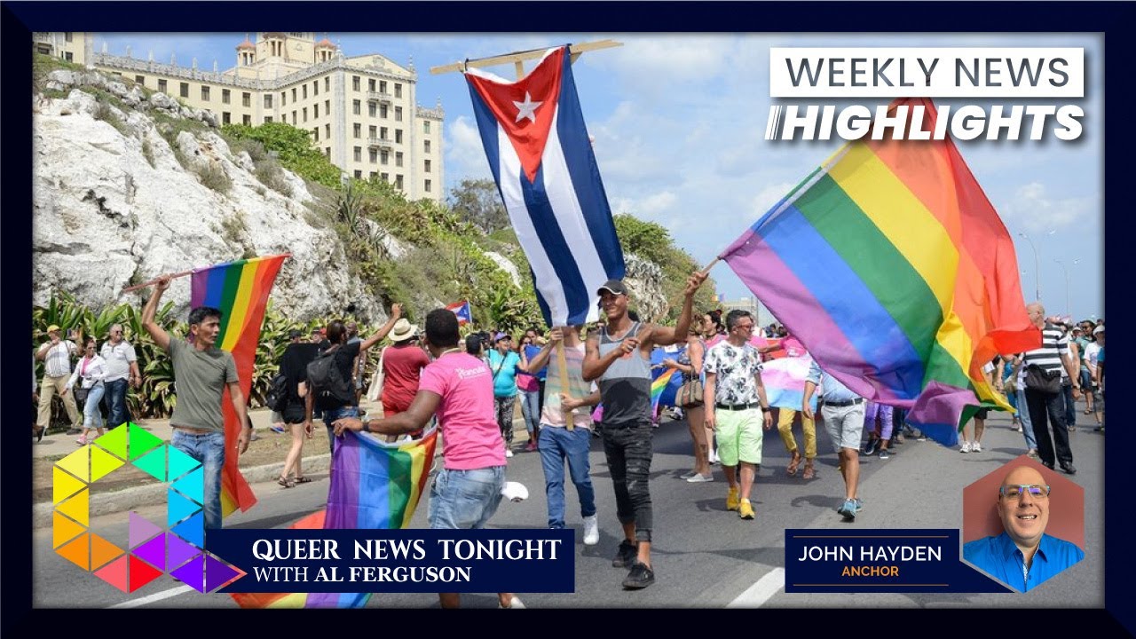 Cuba lgbtq+ community holds huge pride conga in Havana - YouTube