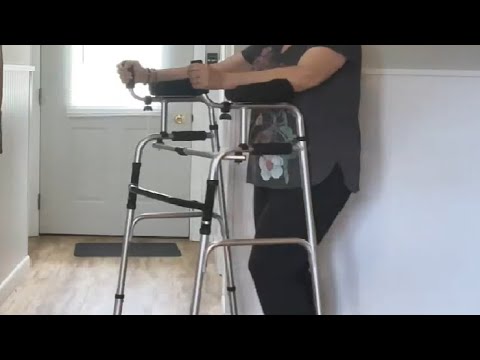 Stand Up Walkers for Seniors with 2 Wheels, 8 Height Adjustable ...