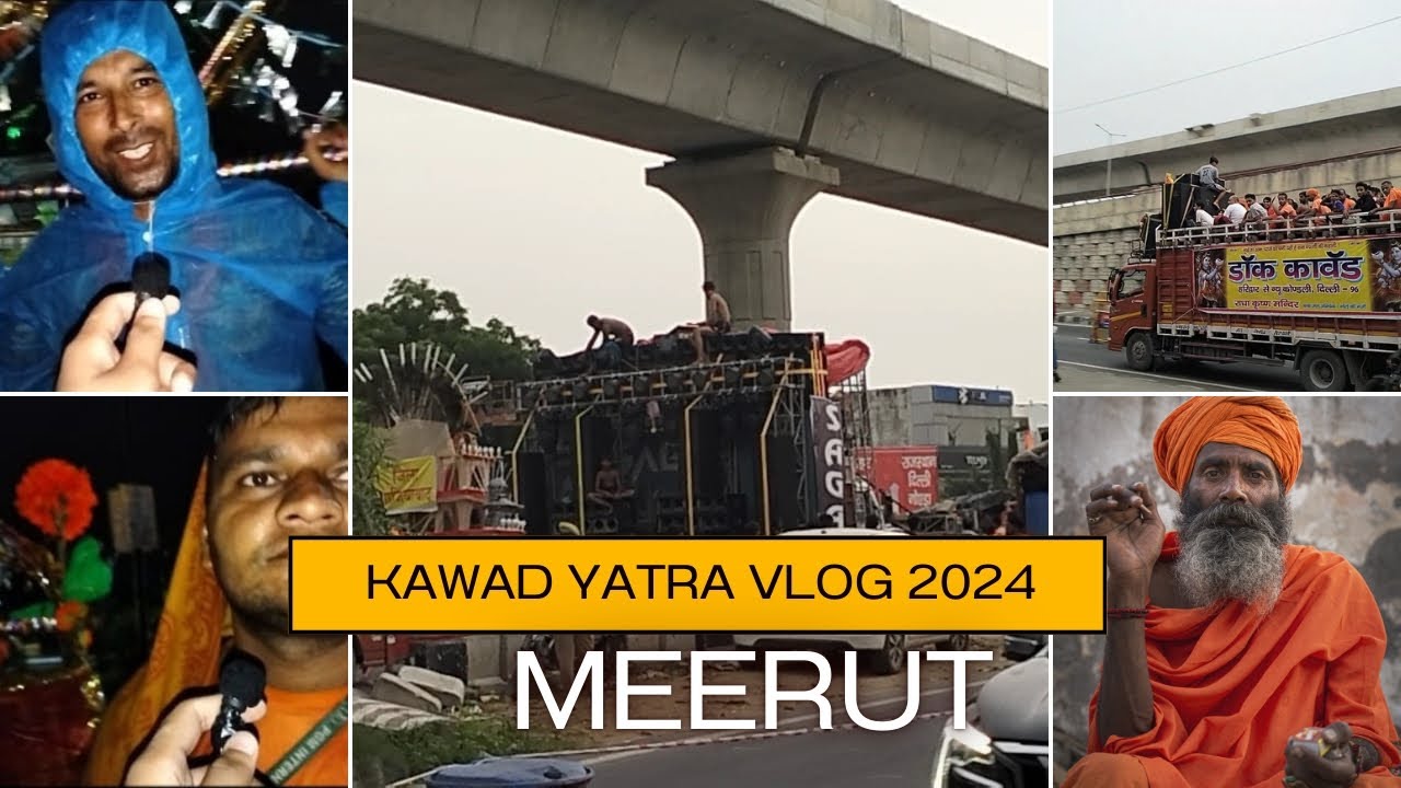 kavad Yatra 2024 in Meerut highway Jaam #kawad - YouTube