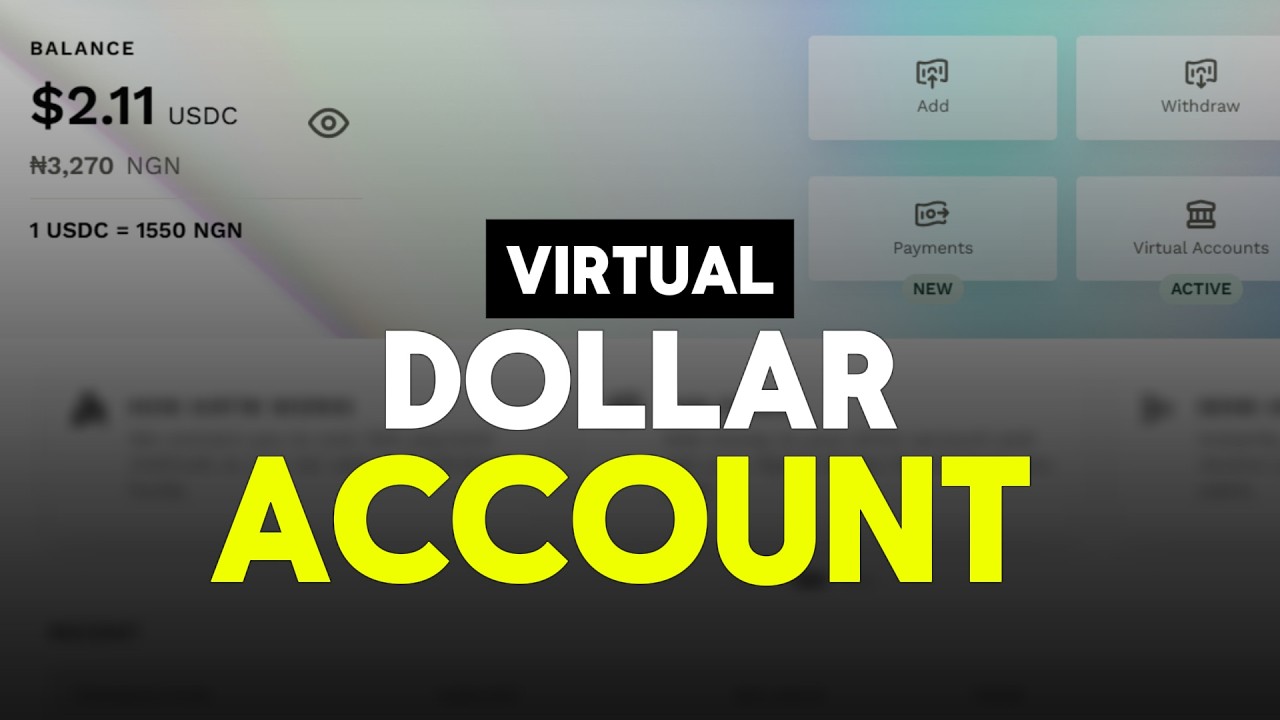 How to Get a Virtual Dollar Account 2025 - YouTube