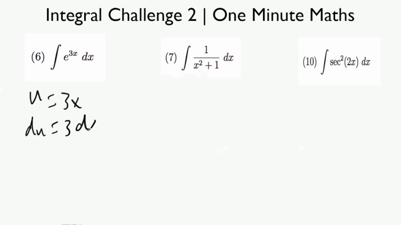 Integral Challenge 2 - YouTube
