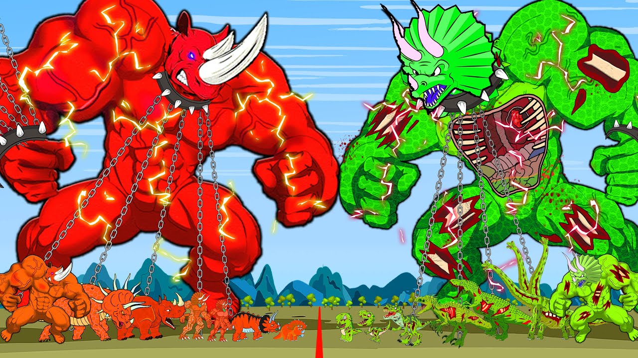 RHINO VS TRICERATOPS, DINOSAURS T-REX: Who Is The King Of Dinosaurs ...