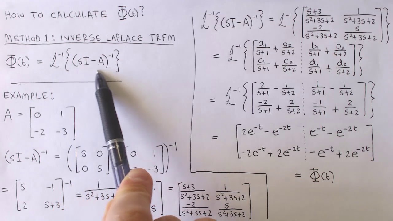State Variable Control 17 Solving The Homogeneous State Equation Part 1 Youtube