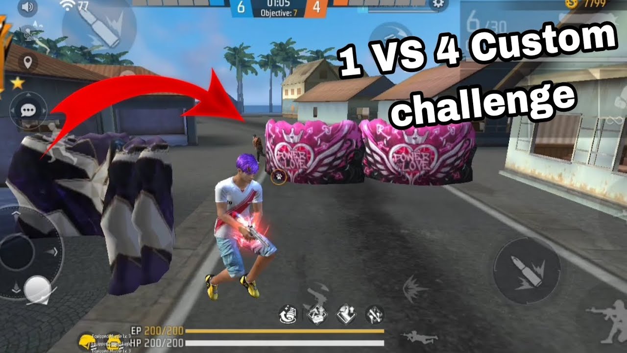 Free Fire Custom Challenge 1 Vs 4 Omg 😱 Video Free Fire Special