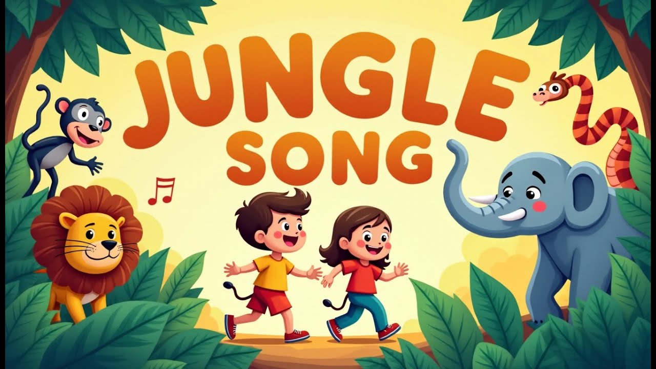 Fun Jungle Song | Everyday English Songs | Ages 3–7 | Jungle Animals ...
