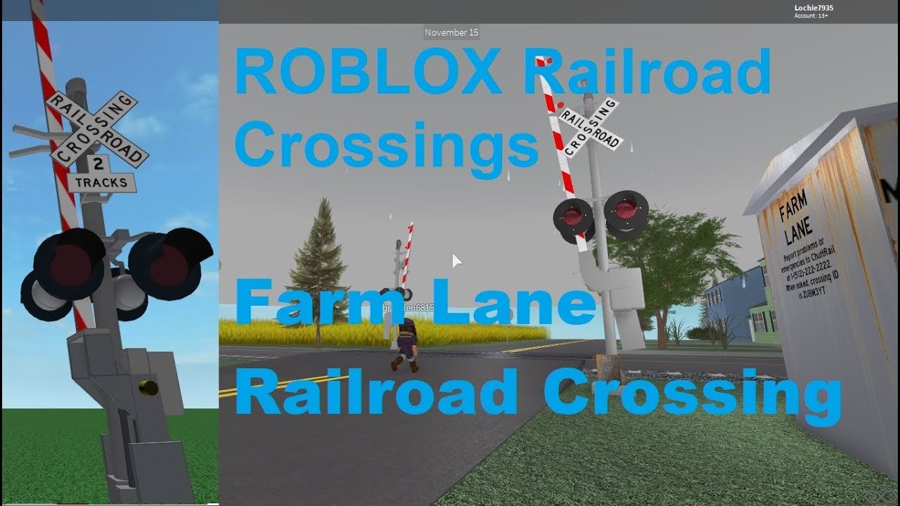 ROBLOX Farm Lane Railroad Crossing - YouTube