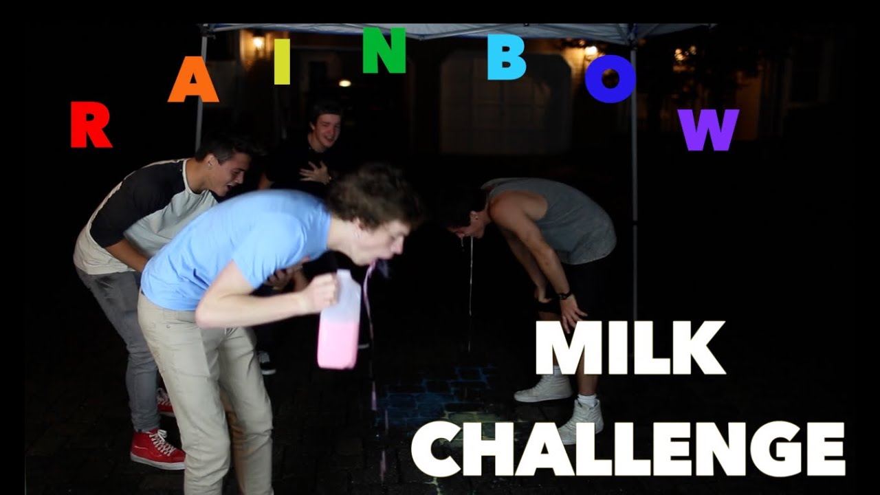 Rainbow Milk Challenge Youtube
