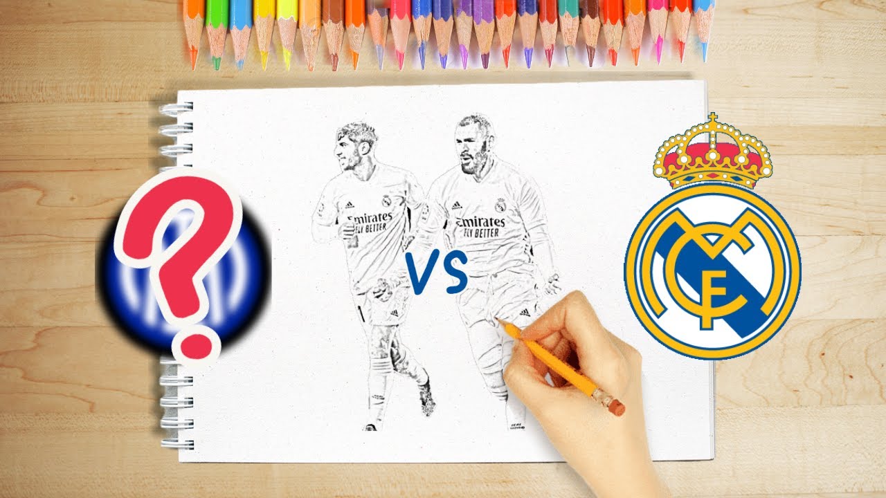 Drawing logos: Inter Milan vs Real Madrid - YouTube