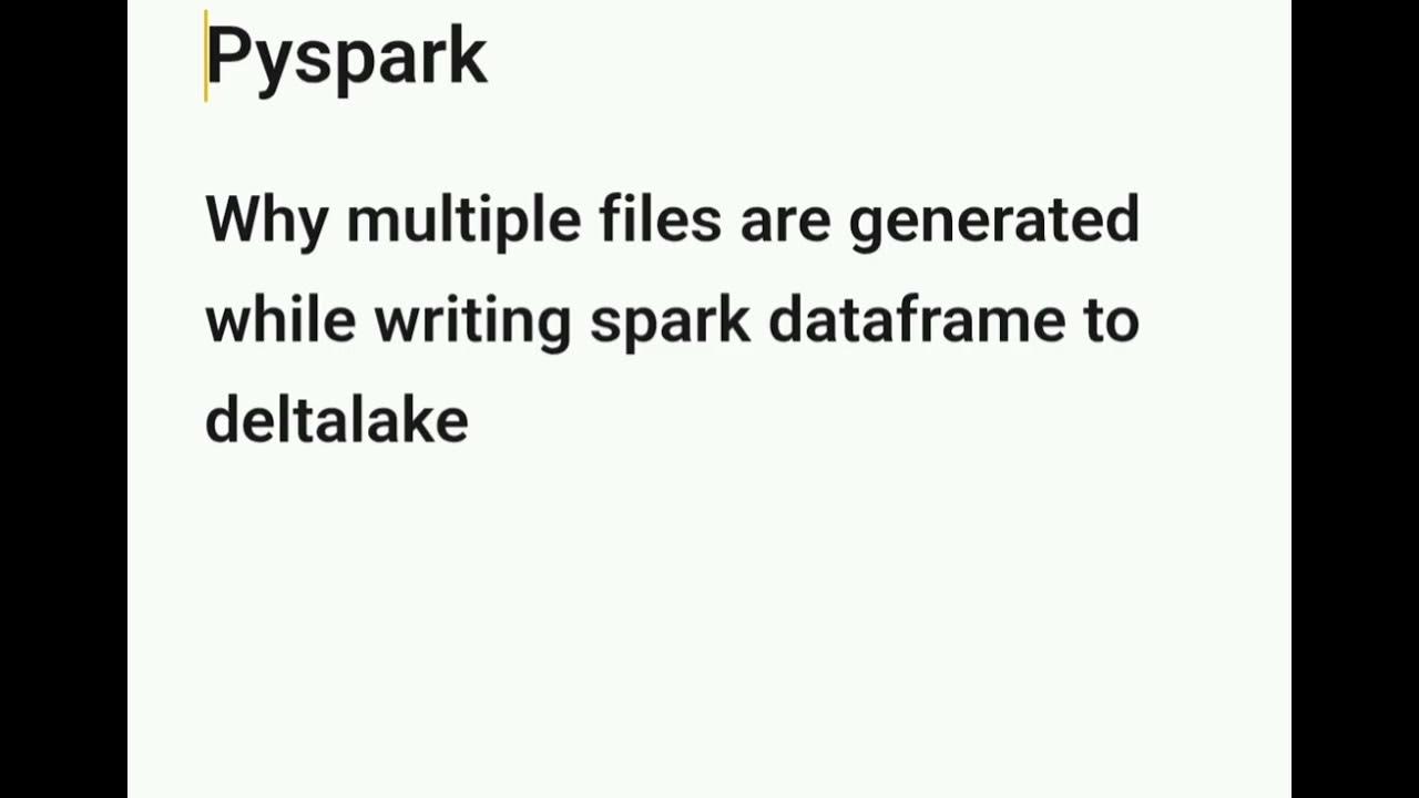 Pyspark real time experience interview question - YouTube