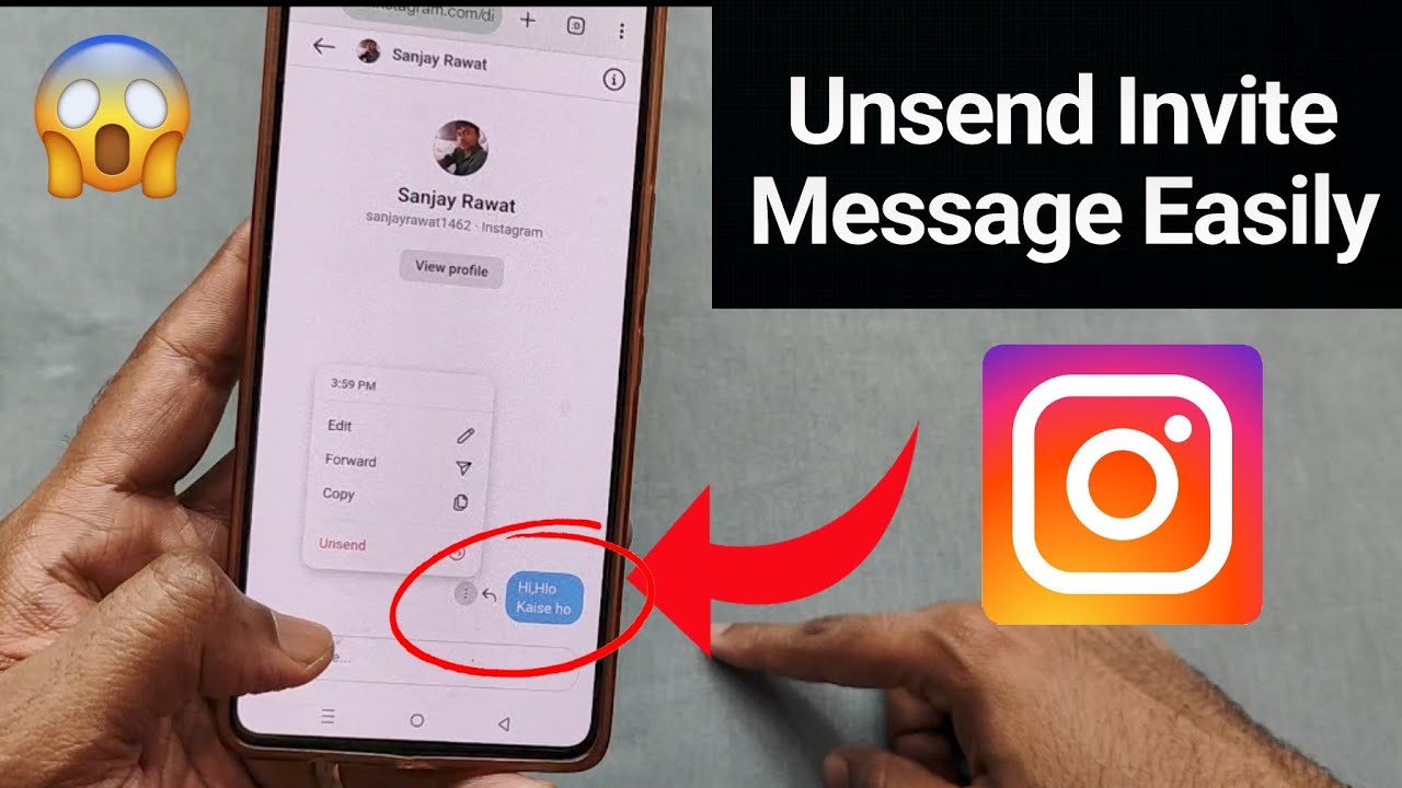 How To UNSEND invite Message On Instagram || Instagram invite Message ...