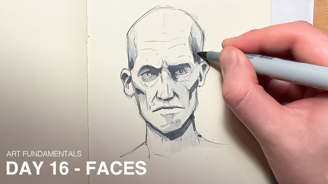 Art Fundamentals Day 16 - Faces - YouTube