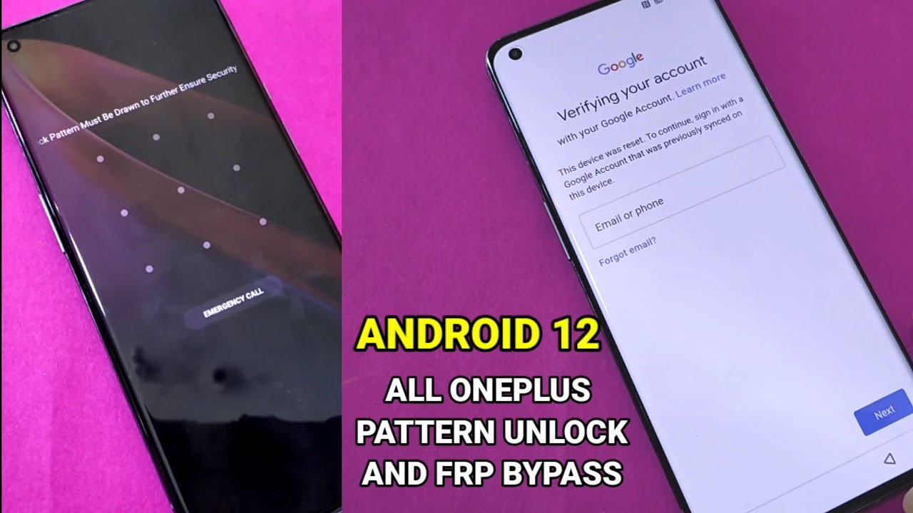 All OnePlus Android 12 Pattern Unlock And FRP Bypass | OnePlus Android ...