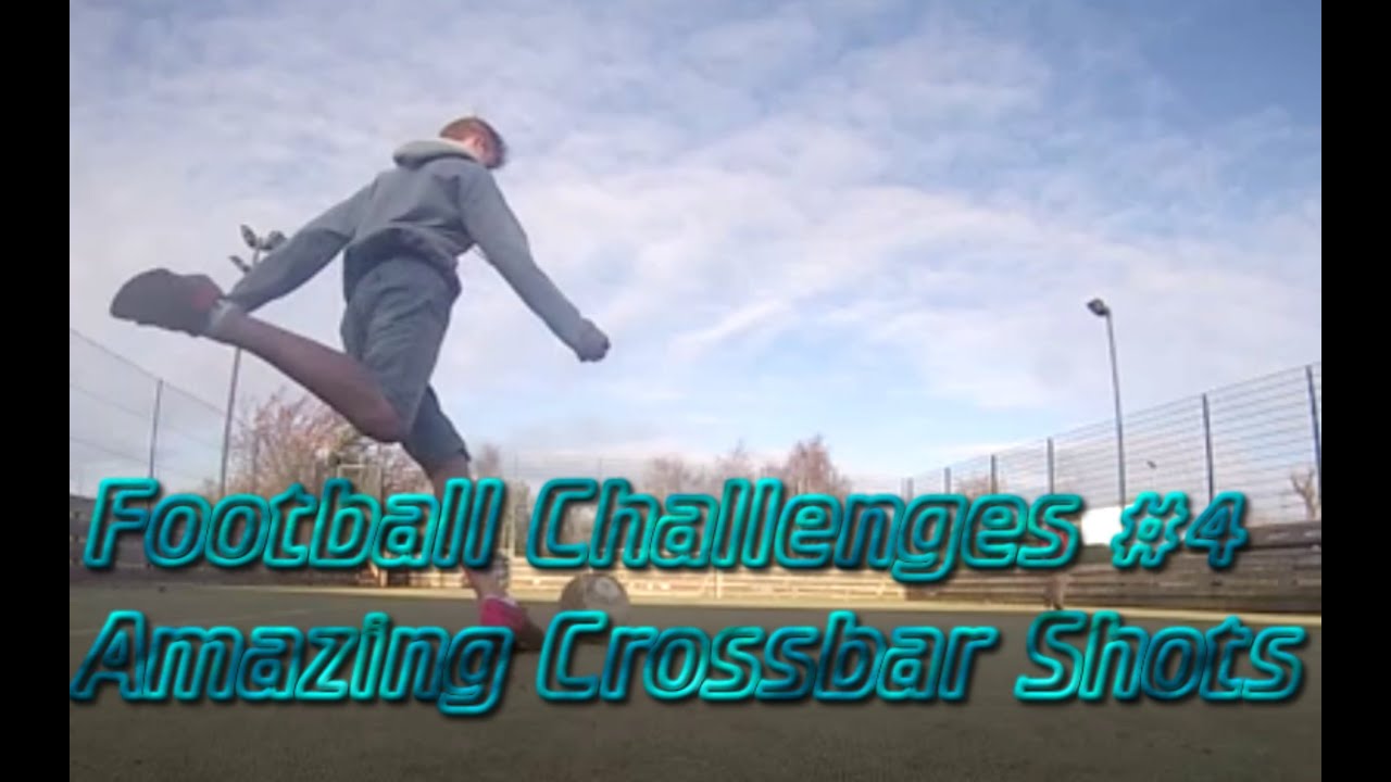 Football Challenges #4 - Amazing Crossbar Shot! - YouTube