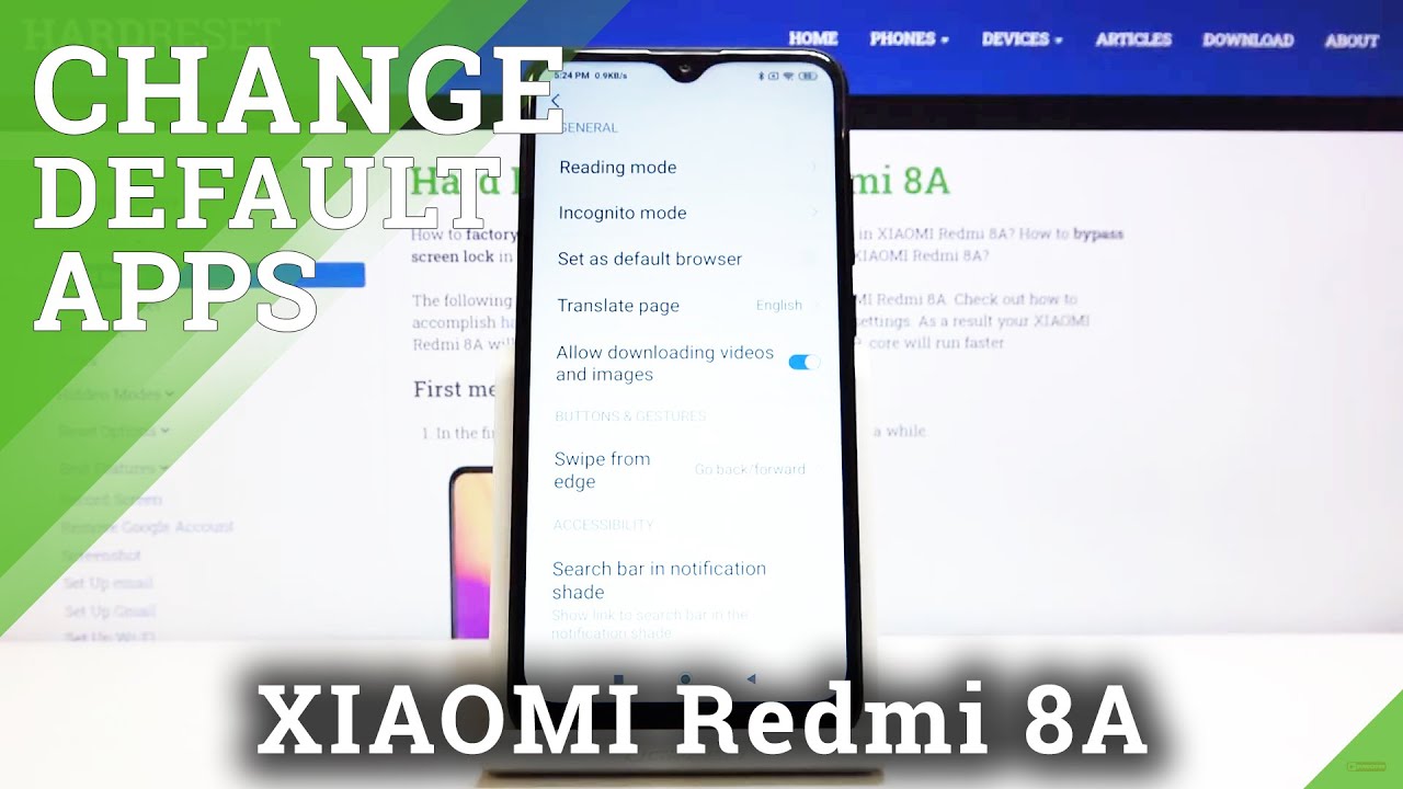 How to Set Up Default Browser in Xiaomi Redmi 8A - Default App Settings ...