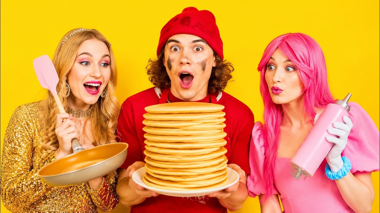 DEFI ARTISTIQUE RICHE VS FAUCHE VS MOMMY LONG LEGS || Pancake vs Stylo ...