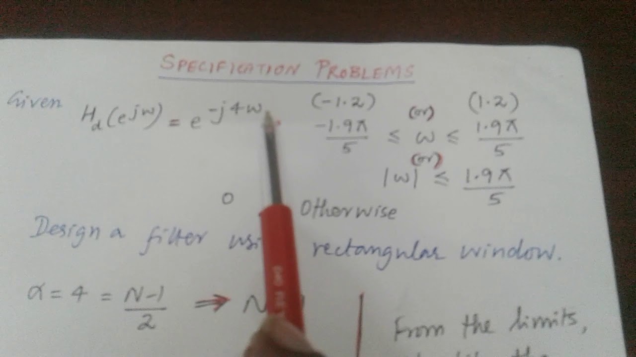 DSP FIR LPF Design - Window technique - YouTube