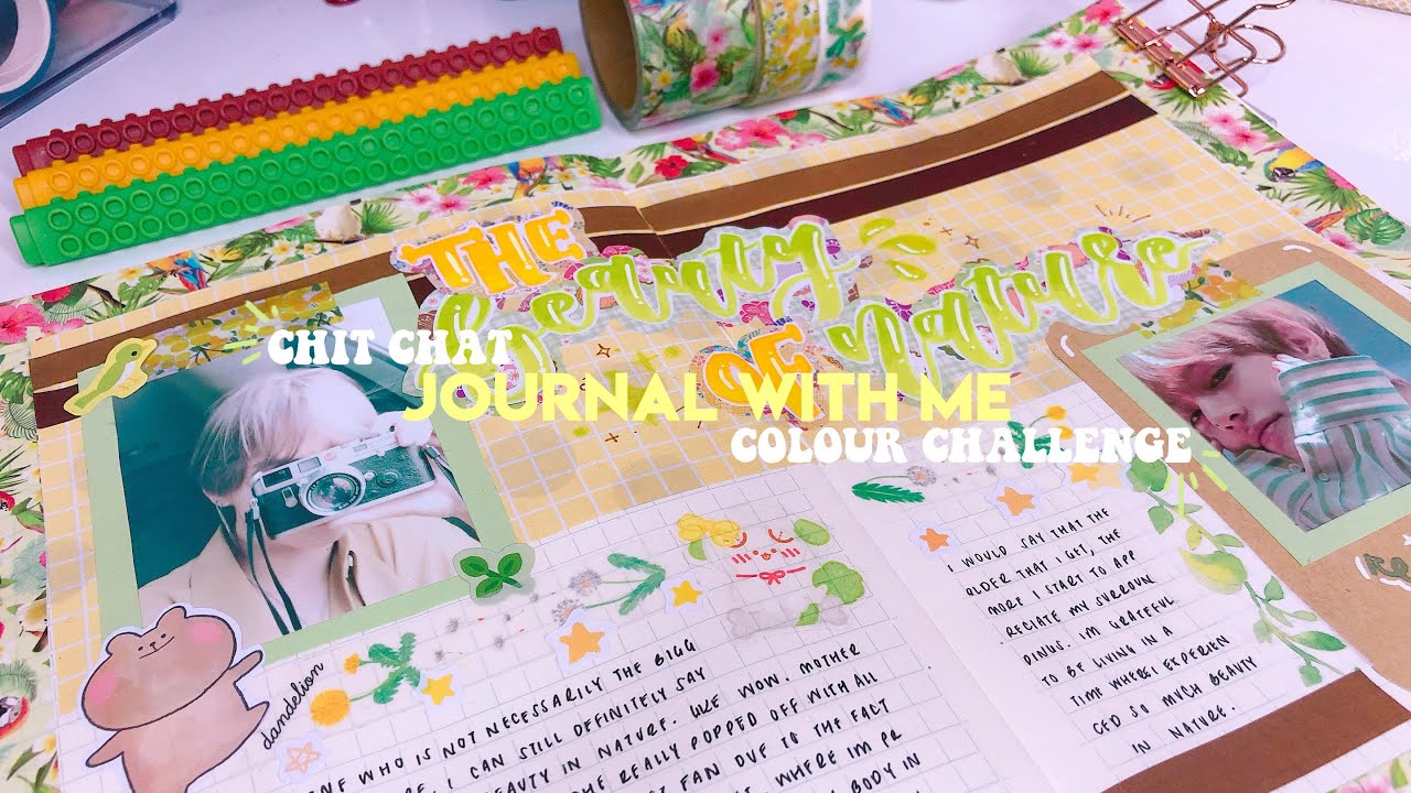 🌿 chit chat journal with me: colour challenge (pt.3) - YouTube