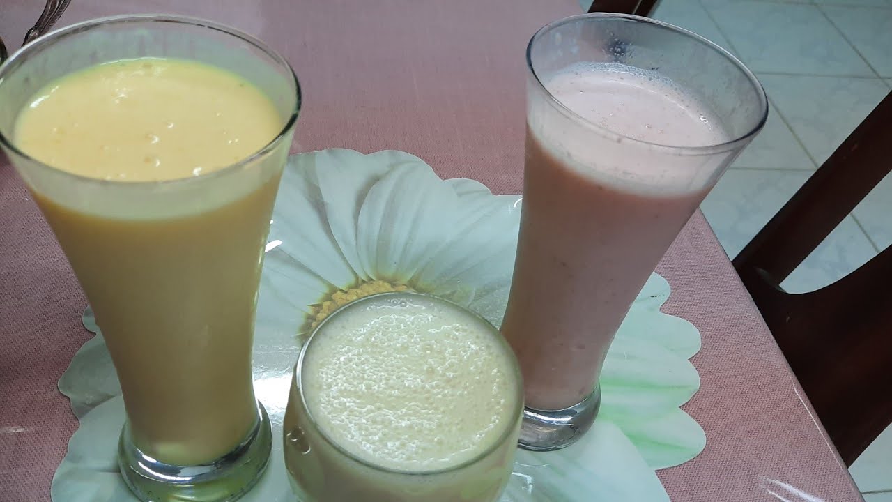 HOW TO MAKE STRAWBERRY AND MANGO SHAKE WITH FRESH LABAN. - YouTube
