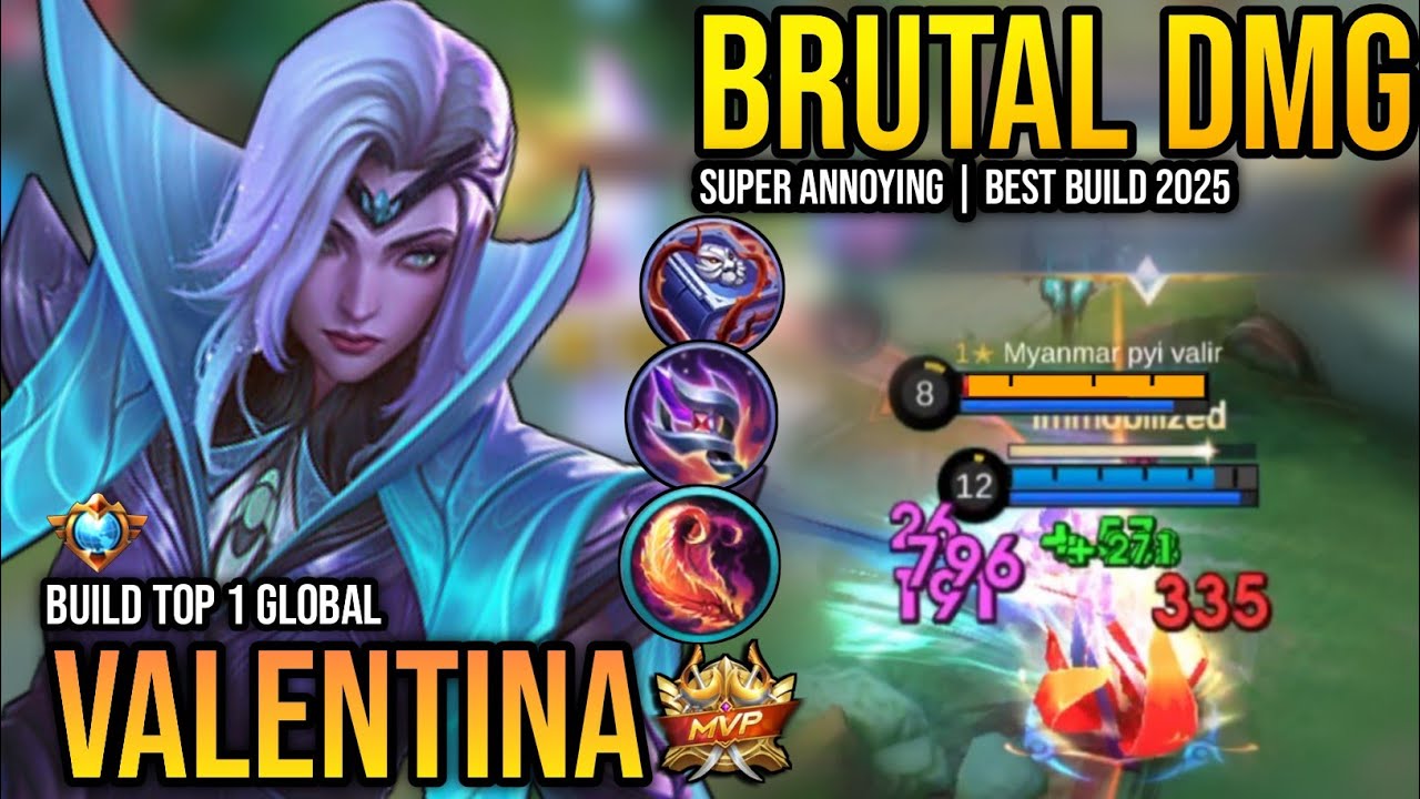 VALENTINA BEST BUILD 2025 | BUILD TOP 1 GLOBAL VALENTINA GAMEPLAY ...
