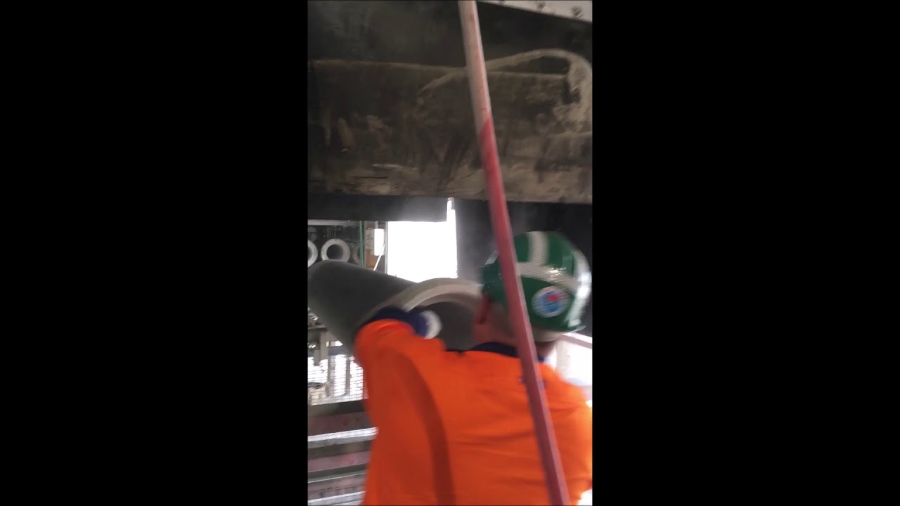 Dust Extraction Hood for Concrete Pipe Grinding Operation - YouTube