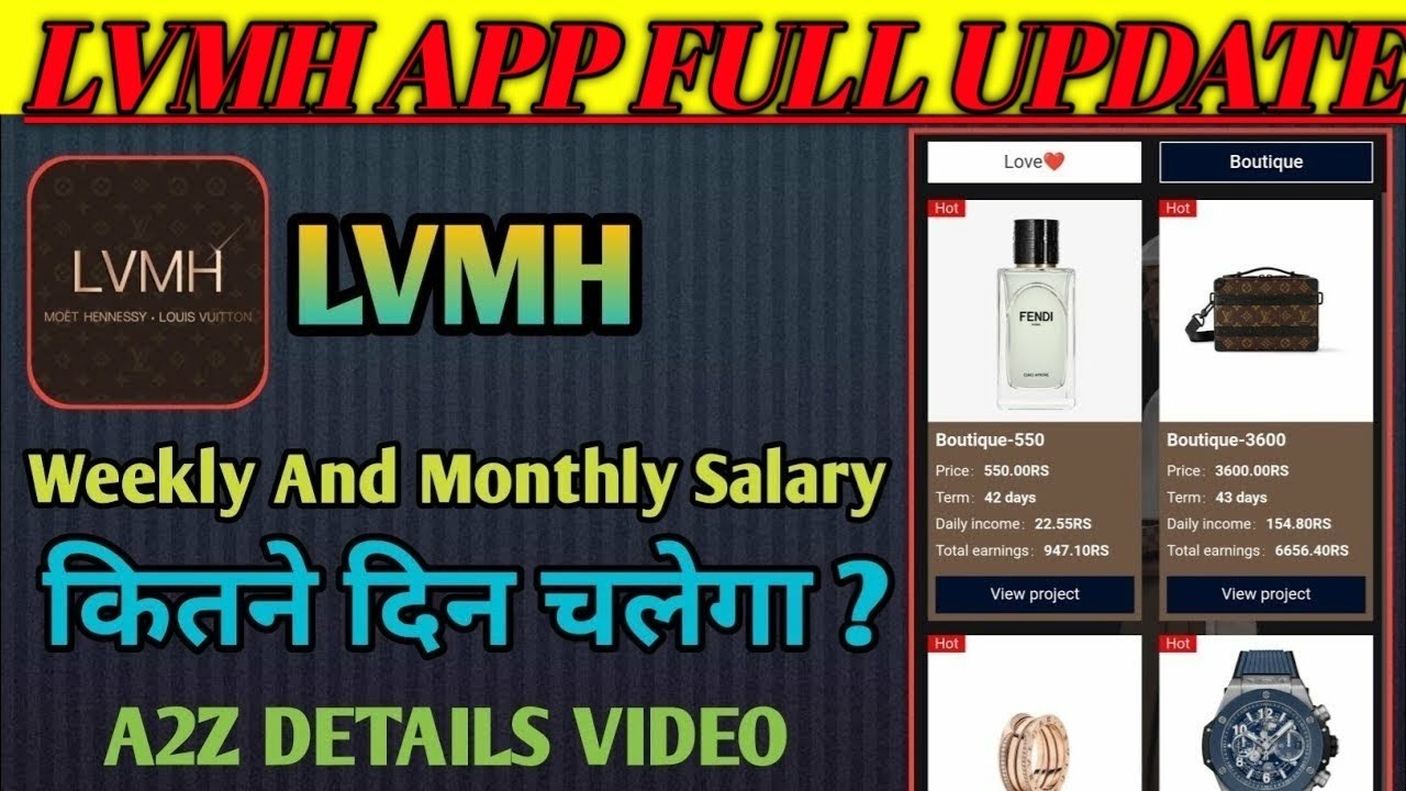 LVMH Earning App | LVMH App Realor Fake | LVMH App Bank Processing |LVMH App New Update - YouTube