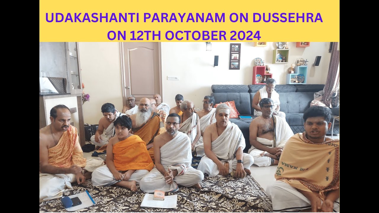 12. Udakashanti Parayanam on Vijayadashami 12th Oct 2024 - YouTube