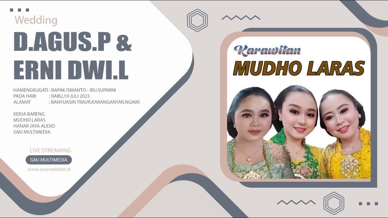 🔴LIVE PART 2 KARAWITAN MUDHO LARAS LARAS || PERNIKAHAN AGUS & ERNI || HANAR JAYA SOUNDSYSTEM ...