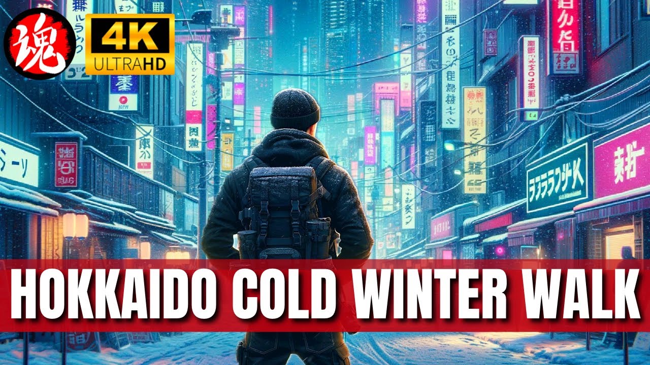 SNOWY NIGHT IN ASAHIKAWA, HOKKAIDO | Freezing Japan Winter Walk ...