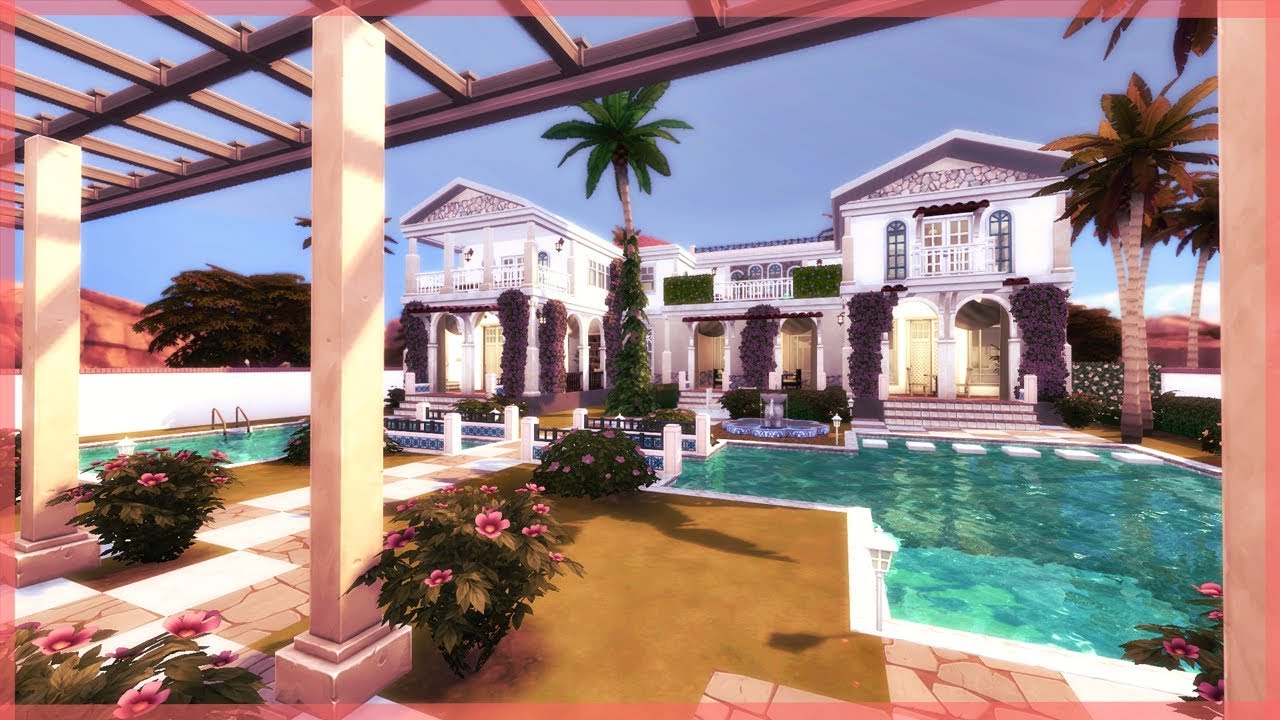Luxurious Mediterranean || 🌺☀️🌴 || The Sims 4 Speed Build - YouTube