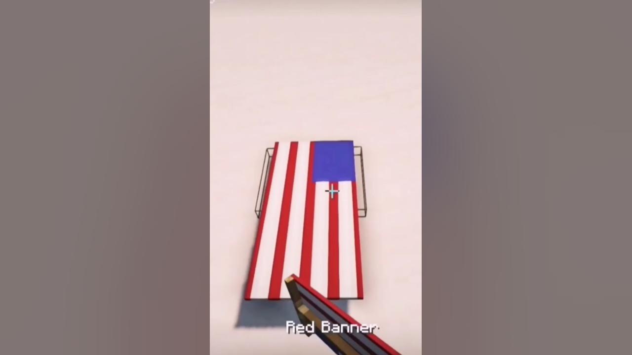 How To Make American Flag🇺🇸 Banner In Minecraft Bedrock - YouTube