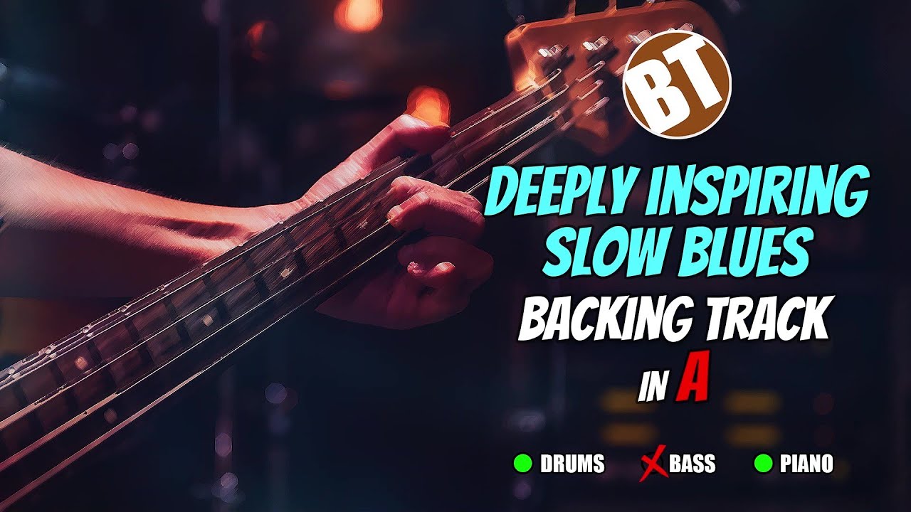 Deeply Inspiring Slow Blues NO BASS Backing Track in A - YouTube