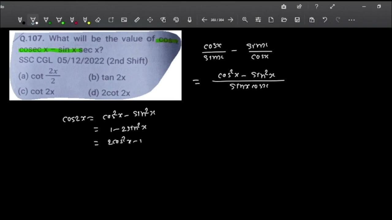 What Will Be The Value Of Cosx Cosecx Sinx Secx YouTube what-will-be-the-value-of-cosx-cosecx-sinx-secx-youtube