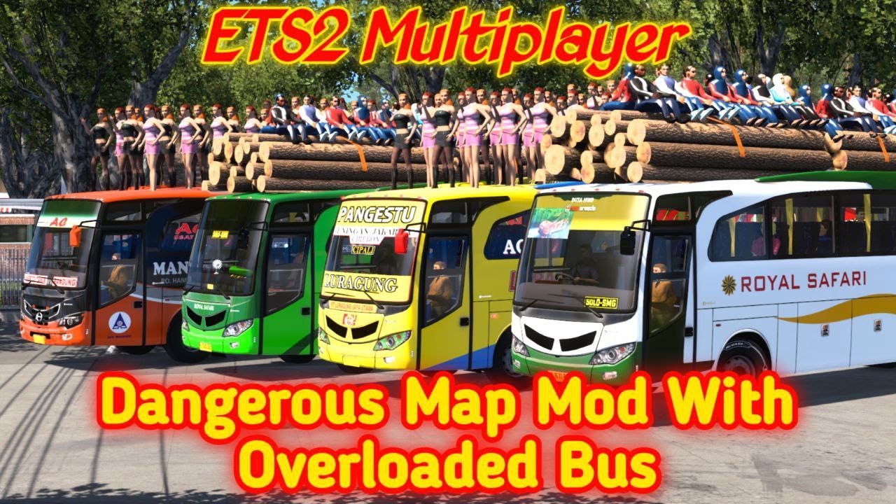 Dangerous MAP Mod with overloaded BUS in Ets2 |Ets2 Multiplayer Live| Mallu Garage 2.0 - YouTube