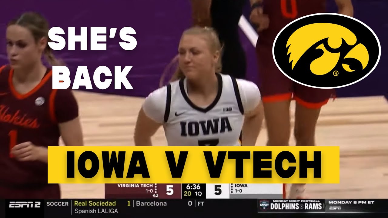 (Condensed) HIGHTLIGHTS: Iowa v Virginia Tech Women's Basketball - YouTube