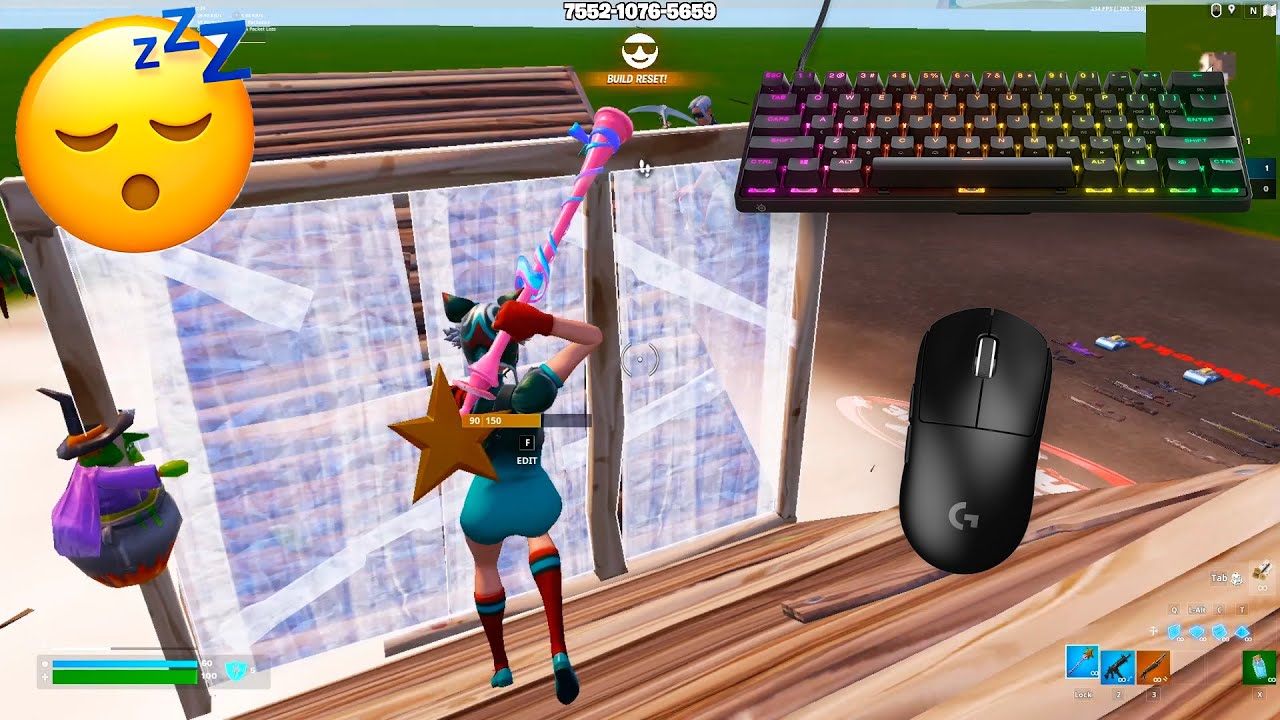 ASMR 😴 1v1 CLIX Build fight gameplay (Fortnite KBM ASMR) - YouTube