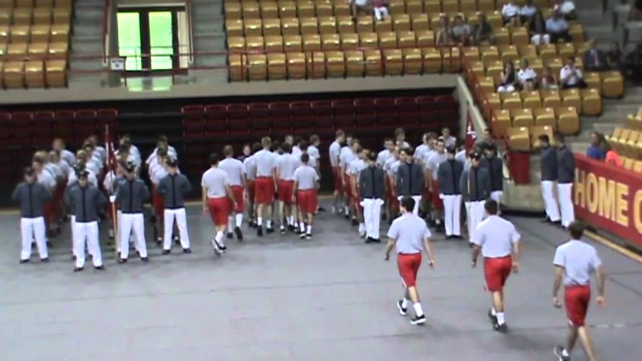 VMI Matriculation 2015+3 Band Company Rats Fall In - YouTube