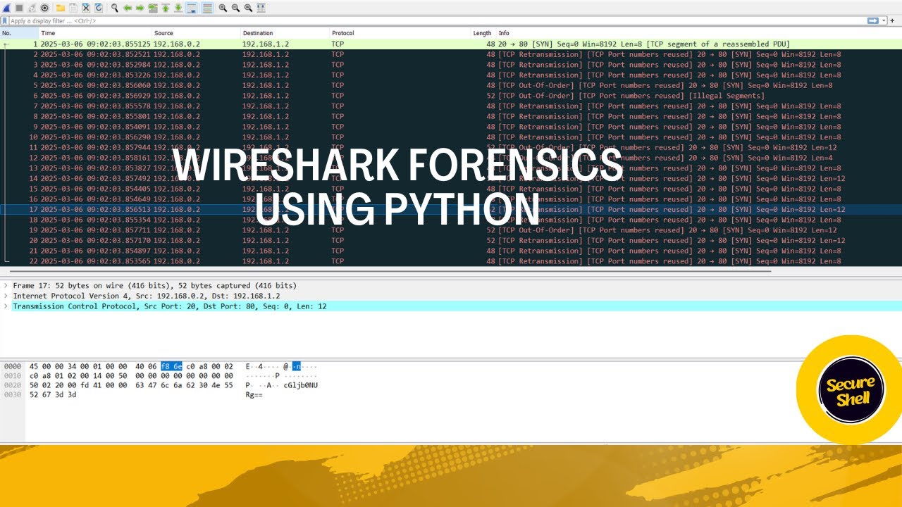 Restructuring PCAP Network Packets (PicoCTF 2025')|Wireshark Forensic using Python - YouTube