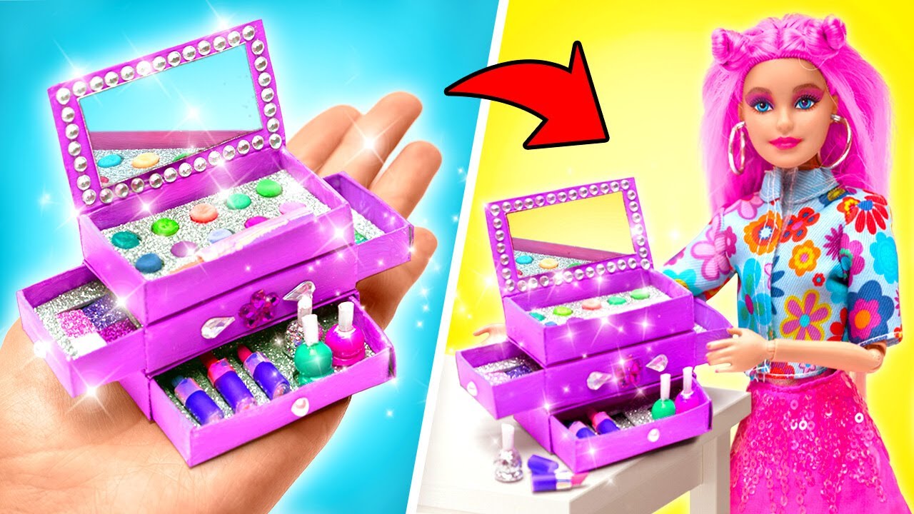 Everything Is Covered In Glitters 💖 Best Shiny Doll Crafts 👸🏼 - YouTube